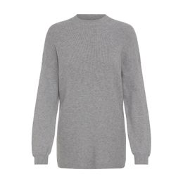 oxmo Damen Strickfleece-Pullover "Strickpullover OXFansy", grau, Gr. L, Obermaterial: 50% Viskose CV. 28% Polyester PES. 22% Polyamid PA., Pullover