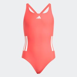 M&auml;dchen Badeanzug "3-STREIFEN C-BACK KIDS", wei&szlig;, Gr. 110, adidas Performance, Obermaterial: 78% Polyamid, 22% Elasthan, Badeanz&uuml;ge, f&uuml;r Kinder,