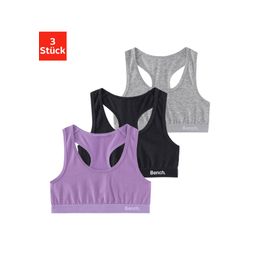 Bench. M&auml;dchen Bustier, Gr. 146, lila, Jersey, Obermaterial: 92% Baumwolle, 8% Elasthan, unifarben, Basic, BHs, im sportlichen Look mit Ringerr&uuml;cken