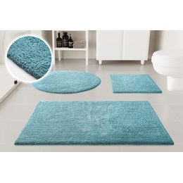 Badematte OTTO HOME "Selenne", rauch blau, H:20mm, Baumwolle, Badematten, Badematte, Badteppich, getuftet, modern, Uni, antirutsch, flauschig, Baumwolle
