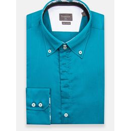 7camicie Businesshemd 'Roma Satin Man Shirt Green' Herren Gr&ouml;&szlig;e 44 gr&uuml;n