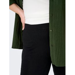 Only CARMAKOMA Damen Leggings "CARTIME LEGGINGS NOOS", schwarz, Gr. M, unifarben, Jersey, Obermaterial: 95% Baumwolle, 5% Elasthan, Hosen