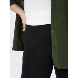 Only CARMAKOMA Damen Leggings "CARTIME LEGGINGS NOOS", schwarz, Gr. S, unifarben, Jersey, Obermaterial: 95% Baumwolle, 5% Elasthan, Hosen
