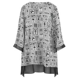 Emilia Lay - Long-Bluse mit 3/4-Arm, weiss, Gr. 46 / L