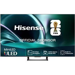 HISENSE QLED Mini LED-Fernseher "75U7Q", Energieeffizienz: E (A-G), schwarz, 75, Fernseher, 4K UHD Mini LED