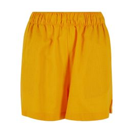 Shorts Urban Classics "Urban Classics Damen Ladies Linen Mixed Boxer Shorts", Damen, Gr. 5XL, US-Gr&ouml;&szlig;en, magicmango, 55% Leinen, 45% Baumwolle, unifarben, relaxed fit, Hosen Shorts