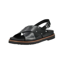 Riemchensandale Pikolinos "Pikolinos Sandalen Leder", Damen, Gr. 40, schwarz, schwarz, Leder, Schuhe Riemchensandale