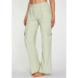 H.I.S. H.I.S Damen Cargohose, Gr. 44salbei, Obermaterial: 90% Polyester, 10% Elasthan, Basic, Hosen, mit 6 praktischen Taschen, Loungewear