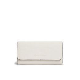 Geldb&ouml;rse Tommy Hilfiger "TH MODERN LRG FLAP WALLET", Damen, creme, Lederimitat, unifarben, Kleinlederwaren, Damen Geldbeutel, Portemonnaie mit Logo-Schriftzug