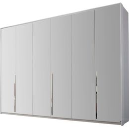 Dreht&uuml;renschrank Rauch "Kleiderschrank Schrank Garderobe W&auml;scheschrank MONTCLAR", wei&szlig; (wei&szlig;, hochglanz wei&szlig;), B:304cm H:225cm T:65cm, Holzwerkstoff, Schr&auml;nke, Dreht&uuml;renschrank, Passepartout optional mit Beleuchtung, inkl. Zubeh&ouml;r MADE IN GERMANY