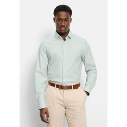 Businesshemd OLYMP "OLYMP Level Five 24/Seven, body fit, Modern Kent mit extra langem Arm", Herren, Gr. 40, Normaler Arm, limone, 64% Baumwolle, 27% Polyester, 9% Elasthan, Hemden