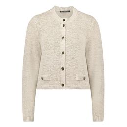 Betty Barclay Damen Strickjacke "Damen mit aufgesetzten Taschen", beige, Basic, Gr. 44, Strick, Obermaterial: 65% Polyacryl, 35% Polyamid,