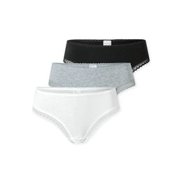String Schiesser "Modern Multipacks", Damen, Gr. 44, 901, sonstige, Single Jersey, Obermaterial: 95% Baumwolle, 5% Elasthan, k&ouml;rpernah, Unterhosen String, Spitzenb&auml;nder, Baumwollmischung, Single Jersey