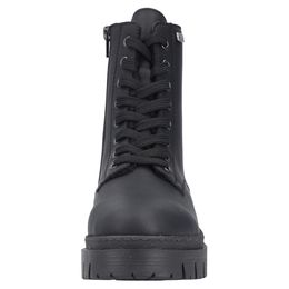 Rieker Damen Winterstiefelette, Gr. 42, schwarz, Lederimitat, unifarben, Basic, Schuhe, Plateauboots, Schn&uuml;rboots mit wasserabweisender