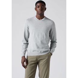 Levi's LEVI'S Herren Rundhalspullover "LIGHTWEIGHT HM SWEATER", grau, Gr. S, Strick, Obermaterial: 100% Baumwolle, Pullover, Feingerippte Abschl&uuml;sse