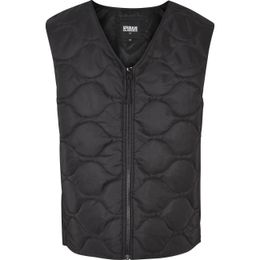 Jerseyweste Urban Classics "Urban Classics Herren Zipped Gilet", Herren, Gr. L, schwarz, 100% Polyester, Westen