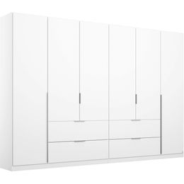Dreht&uuml;renschrank Rauch "Kleiderschrank Schrank Ankleide Garderobe Schlafzimmerschrank MEMPHIS", wei&szlig;, B:270cm H:210cm T:54cm, Holzwerkstoff, Schr&auml;nke, Dreht&uuml;renschrank, mit Schubladen und Stangengriffen, viel Stauraum MADE IN GERMANY