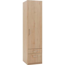 Dreht&uuml;renschrank Priess "Lindau", braun (edelbuchefarben), B:48cm H:193cm T:54cm, Holzwerkstoff, Schr&auml;nke, Dreht&uuml;renschrank