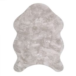 Fellteppich Paco Home "Pelt 640", grau, B:60cm H:16mm L:90cm, Polyester, Teppiche, Fellteppich, Kunstfell, Uni Farben, sehr weicher Flor