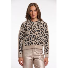 Rino & Pelle RINO & PELLE Damen Strickjacke "JET", beige, Gr. XXL, Web, Obermaterial: 47% Polyamid, 28% Viskose, 25% Polyester, Strickjacken, Kunstfell im