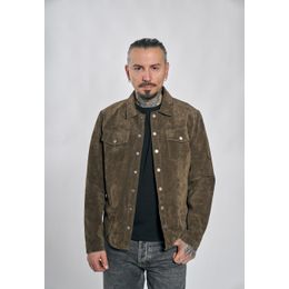 Freaky Nation Herren Lederjacke "Sandon-FN"gr&uuml;n, Gr. XXXL, Oberstoff: 100% Leder; Futter: 100% Baumwolle, Jacken
