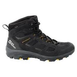 Wanderschuh Jack Wolfskin "VOJO 3 TEXAPORE MID M", Damen, Gr. UK 7,5 - EU 41, Normalschaft, gelb (schwarz, burly, gelb, xt), Main Material Second Material 100% Polyamide Lining Sole 100% Rubber/ EVA, Schuhe Wanderschuh