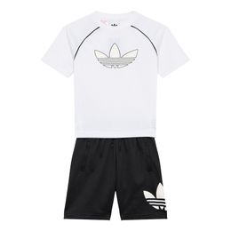 adidas originals Set Jungen Gr&ouml;&szlig;e 128 creme / schwarz / wei&szlig;