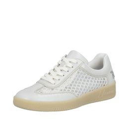 Rieker Damen Sneaker, Gr. 40wei&szlig;, Lederimitat, Schuhe, Schn&uuml;rschuh, Halbschuh, Freizeitsneaker