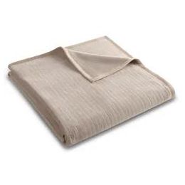 Wohndecke Biederlack "Feel Cord", beige (taupe), B:150cm L:200cm, Baumwolle, Polyacryl, Polyester, Wohndecken, Wohndecke, mit sch&ouml;ner Hoch-Tief-Struktur