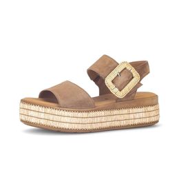 Gabor Damen Plateausandaletten "Plateau Sandale", Gr. 35,5, braun, Schuhe