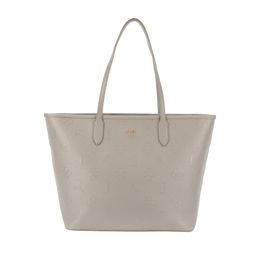 JOOP! Shopper JOOP "decoro edition shopper lhz", Damen, Gr. B/H/T: 32cm x 29cm x 6cm, grau, Lederimitat, Taschen Shopper, Damen Handtasche mit doppeltem Henkel