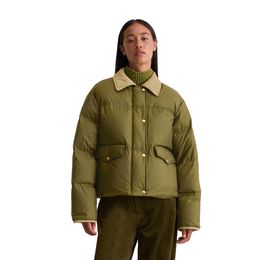 Marc O'Polo Outdoorjacke MARC O'POLO "im Barnjacket-Stil aus recyceltem Polyester", Damen, Gr. 42, mossy olive, Obermaterial: 100% Polyester; F&uuml;llung: 80% Daune, 20% Feder, unifarben, regular fit, Jacken Outdoorjacke