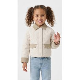 Steppjacke KIDS Only "KOGROSALINA QUILTED MIX JACKET VD OTW", M&auml;dchen, Gr. 158, moonbeam detail:corduroy, silber mink, Web, Obermaterial: 100% Nylon, kontrastfarbene Details, Basic, Rundhals, mit Aufschlag Aufschlag kontrastfarben, Jacken Steppjacke, mit kontrastfarbigen Besetzen