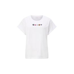 Rich & Royal Rich & Royal T-Shirt 'Boyfriend Sparkle' Damen Gr&ouml;&szlig;e S marine / gelb / wei&szlig;