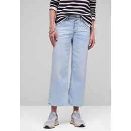 Street One Damen Loose-fit-Jeans, blau, Gr. 28, unifarben, Jeans, 89% Baumwolle, 8% Polyester, 3% Elasthan, Jeans, im Loose Fit