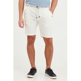 Blend Herren Leinenhose "BHMennok", wei&szlig;, Gr. S, unifarben, 55% Leinen, 45% Baumwolle, Hosen, Leinen Shorts mit Stoff G&uuml;rtel