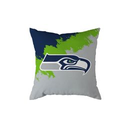 Dekokissen GREAT BRANDING "Great Branding Kissen Seattle Seahawks "Brush" 50x50cm", Gr. 1 Stk., mehrfarbig, 100% Polyester, Dekokissen_Sitzkissen_Kissenh&uuml;llen