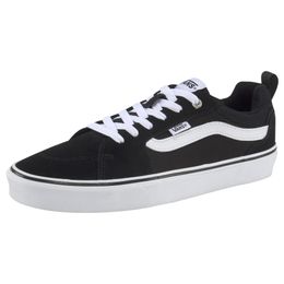 Sneaker Vans "Filmore", Herren, Gr. 46, schwarz-wei&szlig; (schwarz, wei&szlig;), Leder, Textil, Schuhe Skaterschuh Sneaker low, angelehnt an das Design vom Sk8 Low