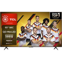 TCL Mini-LED-Fernseher "65Q6CX1", Energieeffizienz: F (A-G), schwarz, 65, Fernseher, 4K Multi-HDR Dolby Vision, 144Hz, ONKYO Dolby Atmos, Apple Airplay 2