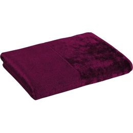 M&ouml;ve Duschtuch M&Ouml;VE "M&Ouml;VE Bamboo Luxe", lila (berry), B:80cm L:150cm, Frottier, Obermaterial: 60% Baumwolle, 40% Viskose, Handt&uuml;cher, mit seidig gl&auml;nzenden Bord&uuml;ren