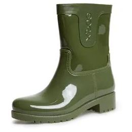 Gummistiefel SOCCX, Damen, Gr. 41, true khaki, Polyurethane, unifarben, Schuhe Gummistiefel, mit Warmfutter