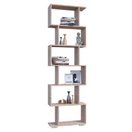 Standregal Vcm "Holz Raumteiler Stand Regal Deko B&uuml;cher Palusa L", braun (sonoma, eiche), B:60cm T:24cm, Regale, Standregal