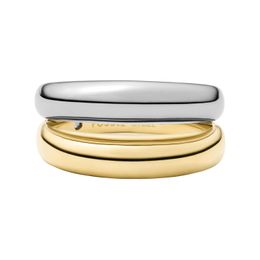 Fossil Damen Fingerring "Schmuck Geschenk Edelstahl ELLIS", 17,5, Edelstahl, 5mm, gold, Edelstahl, Fingerringe