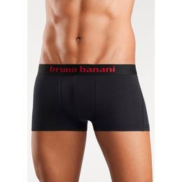 Bruno Banani Herren Hipster, Gr. M, schwarz, Jersey, Obermaterial: 95% Baumwolle, 5% Elasthan, unifarben, Unterhosen, knapp sitzende Boxershorts mit