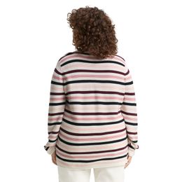 Tom Tailor PLUS Damen Strickpullover, rosa, Gr. 44, unifarben, Ottomane, Obermaterial: 100% Baumwolle, Pullover, aus Bio-Baumwolle
