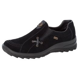 Slipper Rieker, Damen, Gr. 40, schwarz, Leder, Schuhe Slipper, Schlupfschuh, Halbschuh, Sneaker mit Tex-Membran
