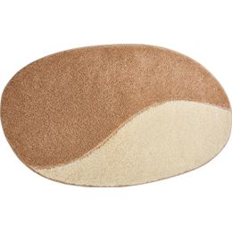Badematte Grund "Orbis", beige, H:24mm, Polyacryl, Badematten, Badematte, zweifarbiger Badematte