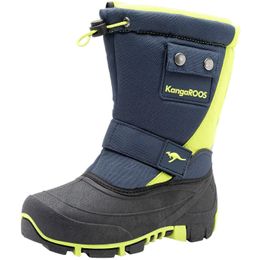Kangaroos Damen Winterstiefel "Kanga-Bean II", Gr. 30, blau, Synthetik, Textil, Schuhe, Snowboots, Winterboots, Winterschuhe, wasserabweisend