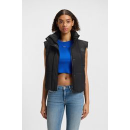 Hugo Damen Steppweste "Fae", schwarz, Gr. L, unifarben, Web, Obermaterial: 100% Polyamid, Westen, Bubble Shape, Elastikband im Saum