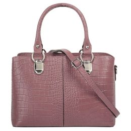Umh&auml;ngetasche CLUTY, Damen, Gr. B/H/T: 24cm x 16cm x 7cm onesize, rosa (alt, rosa), Leder, Taschen Umh&auml;ngetasche, echt Leder, Made in Italy